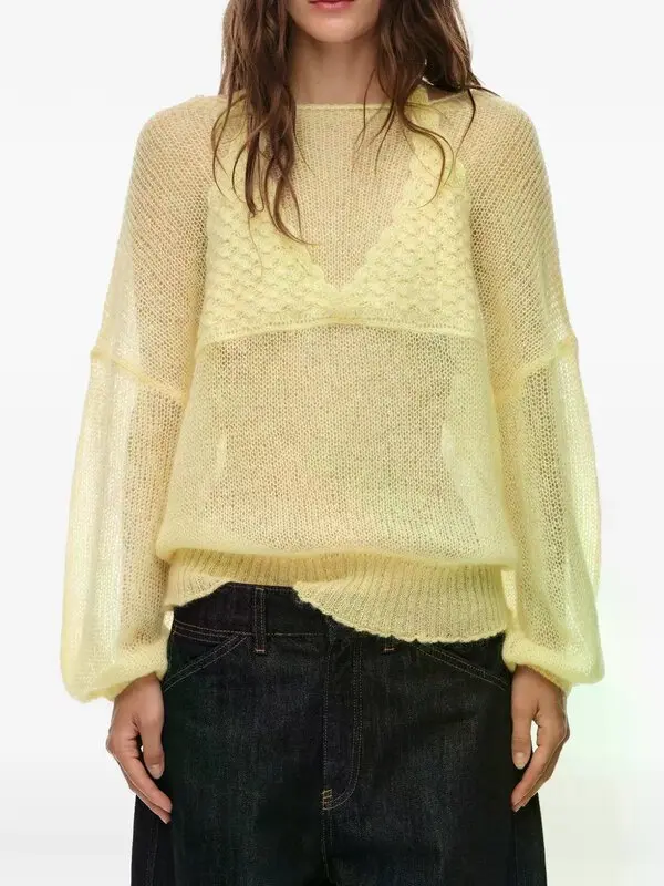 Bimba Y Lola Light Mohair Sweater With Overlay Top