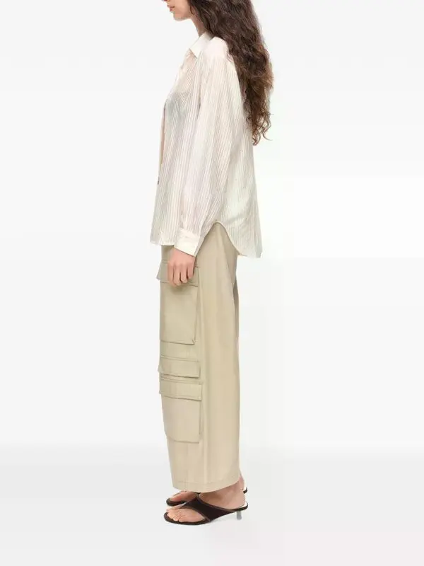 Bimba Y Lola Ivory Straight Striped Shirt