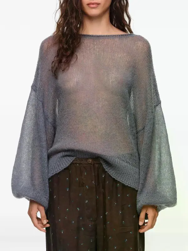 Bimba Y Lola Light Mohair Boat-neck Sweater