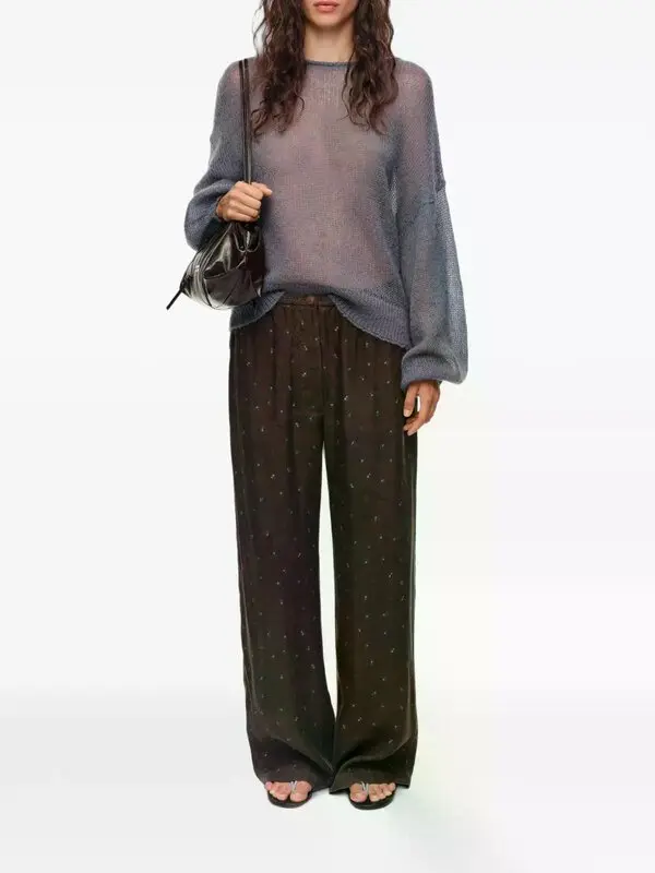 Bimba Y Lola Light Mohair Boat-neck Sweater - Blue