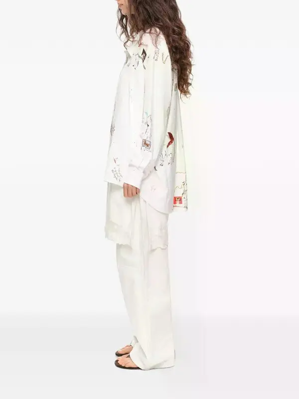Bimba Y Lola Animal Chain Collage Low-cut Shirt