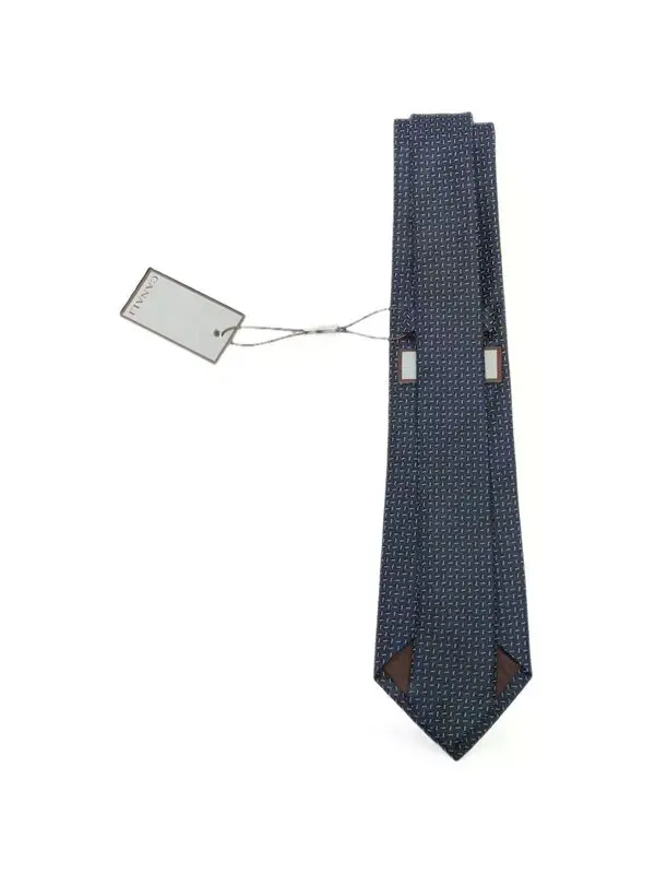 Canali Micro-patterned Silk Tie