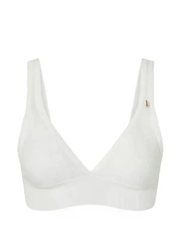 Liu Jo Pure Wool Knit Top With Punched Detailing - Neutrals