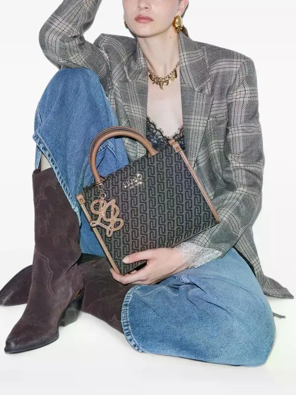 Liu Jo Jacquard Tote Bag With Charm