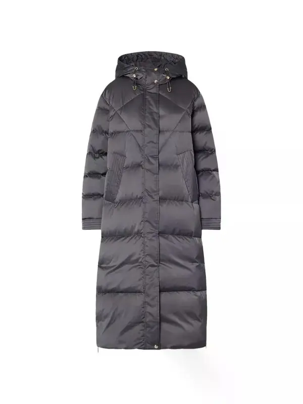 Liu Jo Long Quilted Down Jacket With Hood - Black