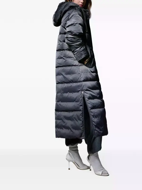 Liu Jo Long Quilted Down Jacket With Hood