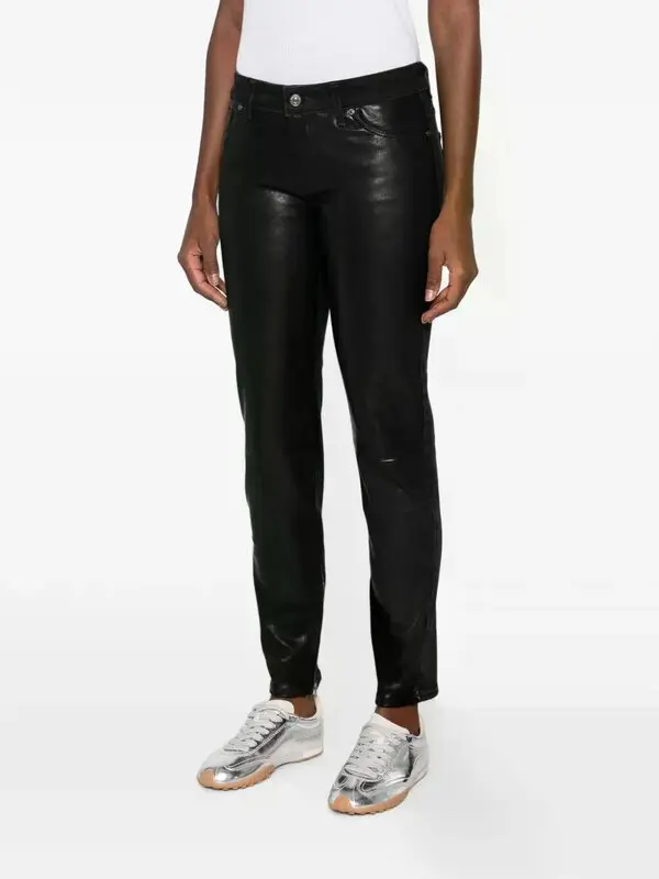 7 For All Mankind Coated Zip-detail Jeans