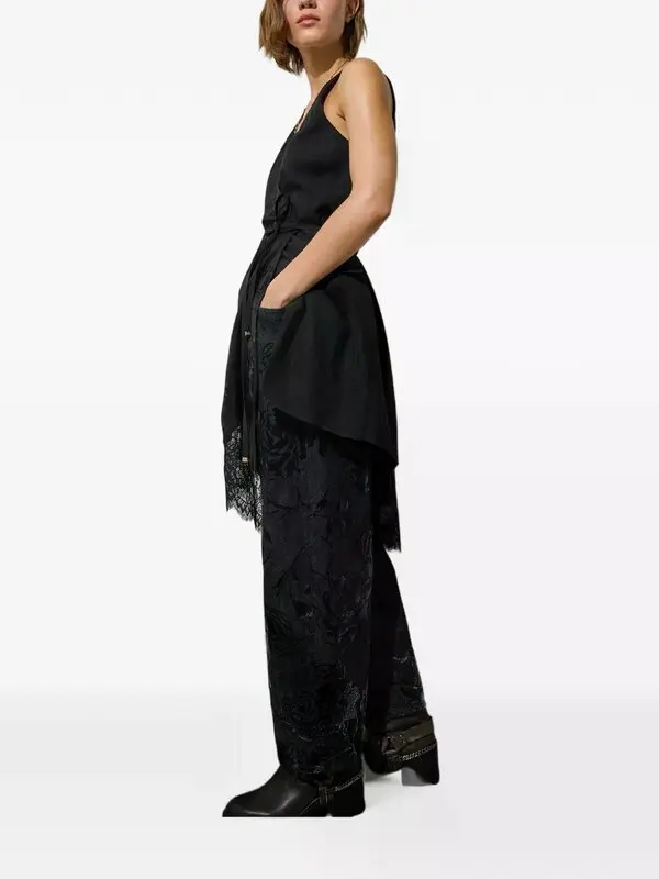 Liu Jo Balloon Pants With Flocked Floral Print