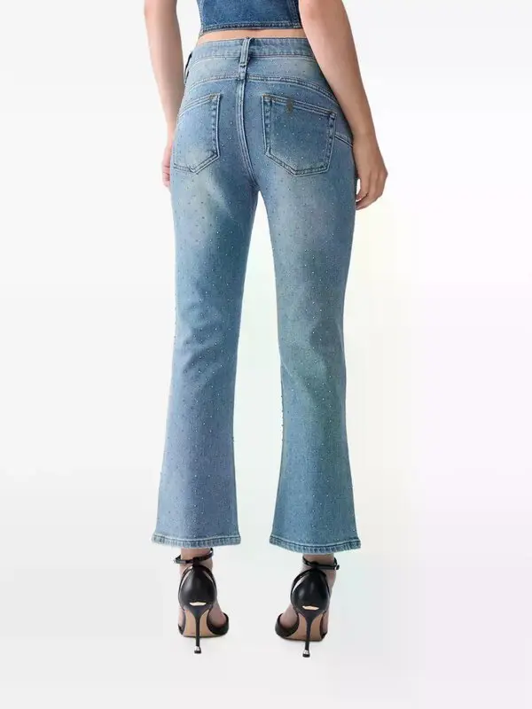 Liu Jo Bootcut Jeans With All-over Rhinestones