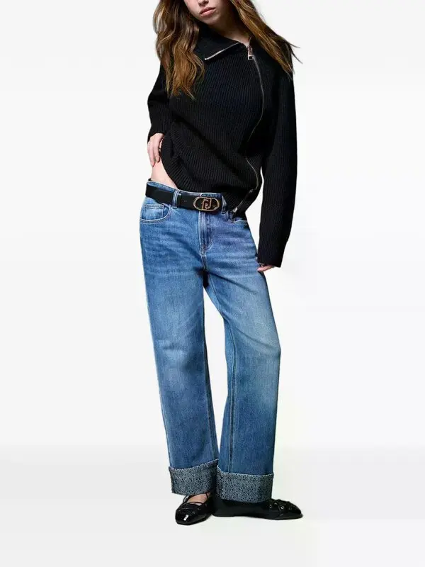 Liu Jo Straight-leg Jeans With Micro-rhinestones