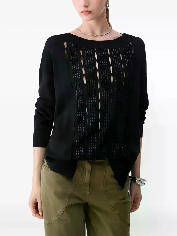 Liu Jo Sweater With Embroidered Cut-outs