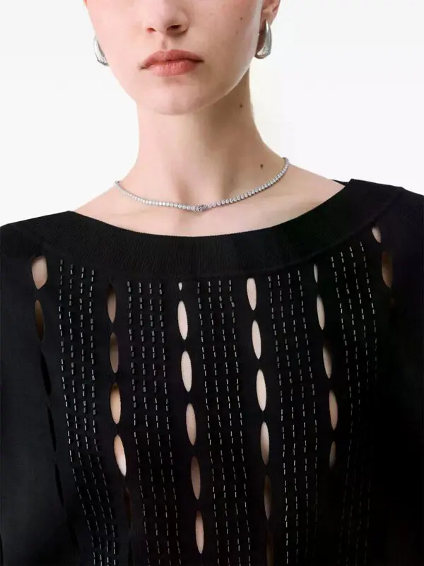 Liu Jo Sweater With Embroidered Cut-outs