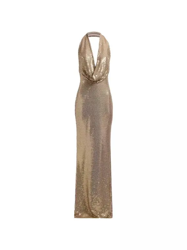 Elie Saab Embellished Halterneck Maxi Dress