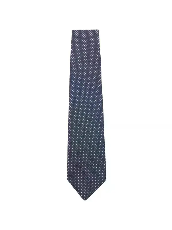 Corneliani Micro-dot Silk Neck Tie - Blue