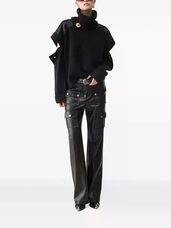 Liu Jo Wool Blend Turtleneck Sweater - Black