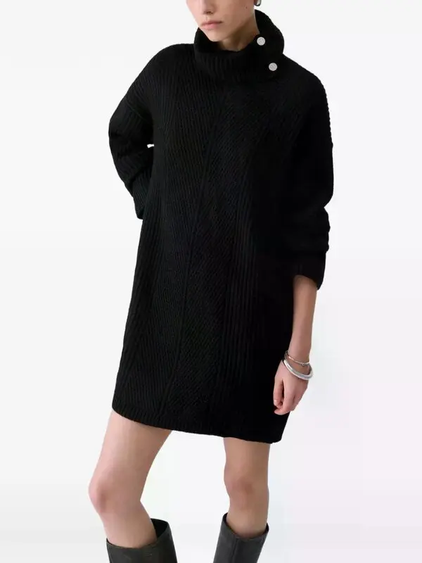 Liu Jo Jewel-button Knit Dress - Black