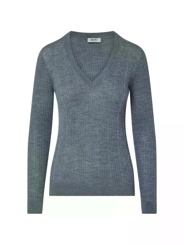 Liu Jo Wool Sweater With V-neck