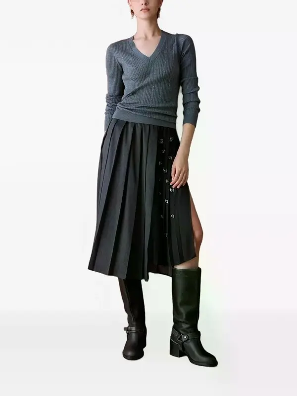 Liu Jo Wool Sweater With V-neck