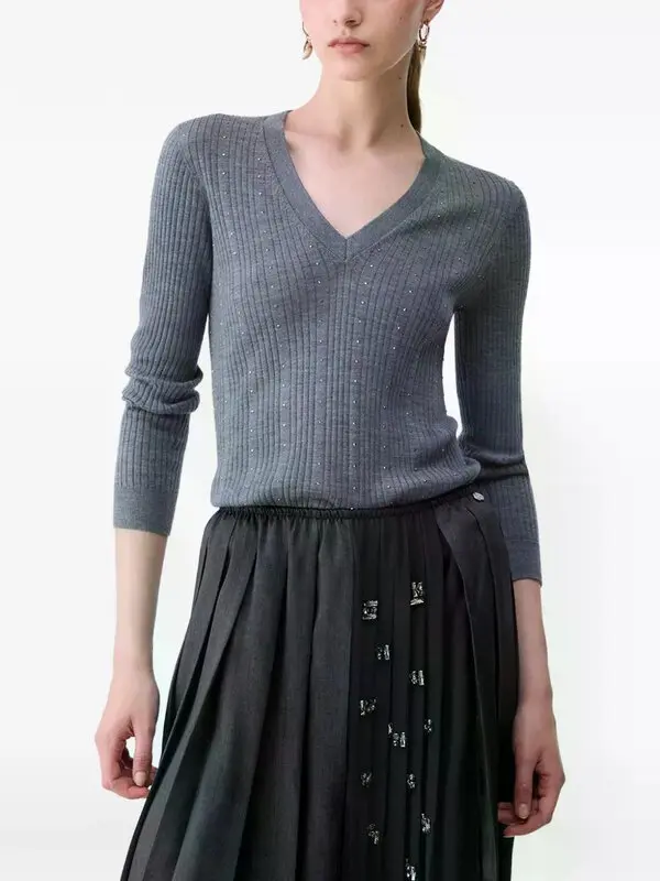 Liu Jo Wool Sweater With V-neck