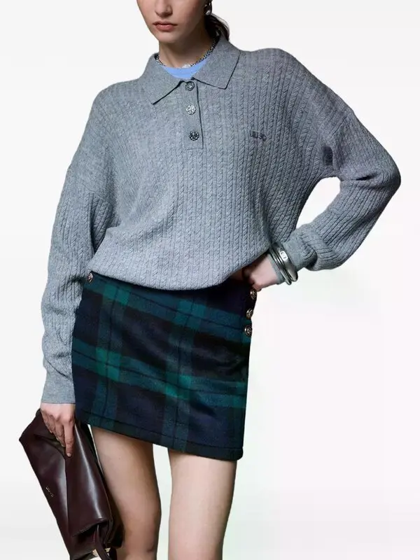 Liu Jo Knit Polo With Jewel Buttons
