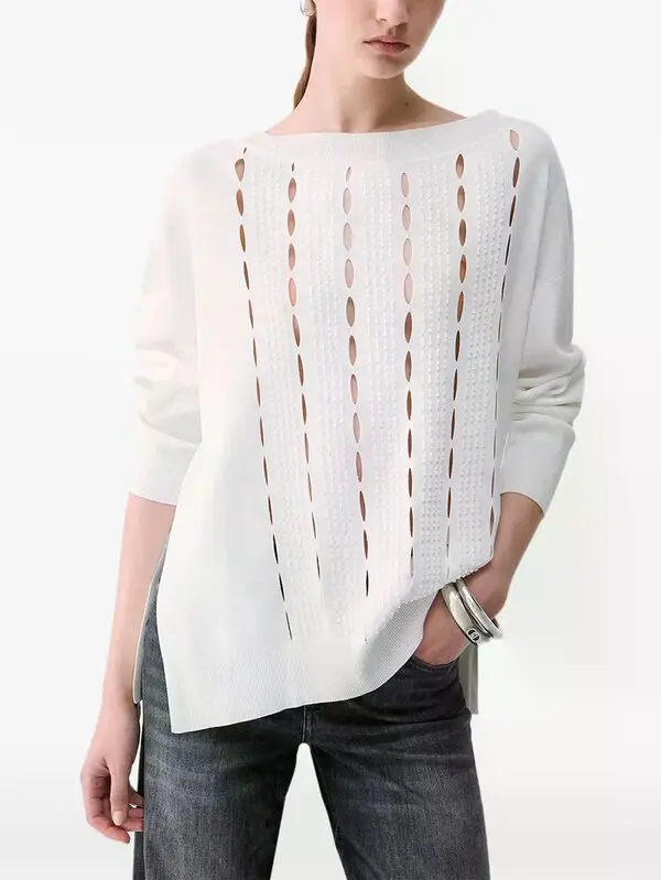 Liu Jo Sweater With Embroidered Cut-outs