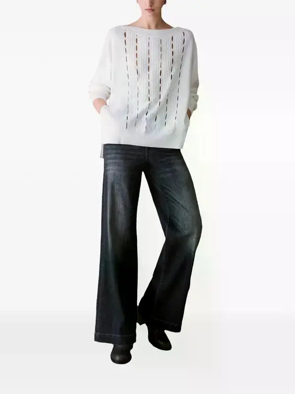 Liu Jo Embroidered Cut-out Sweater