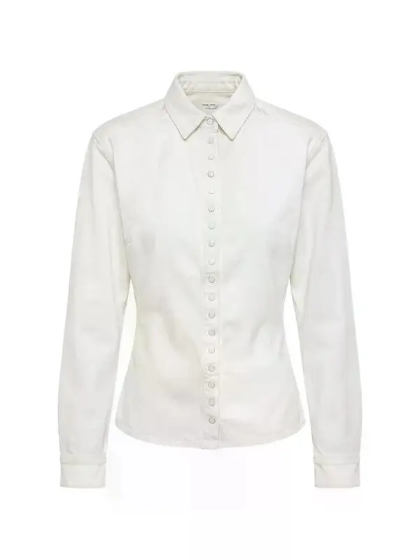 DIESEL® Logo Plaque Denim Shirt - Neutrals