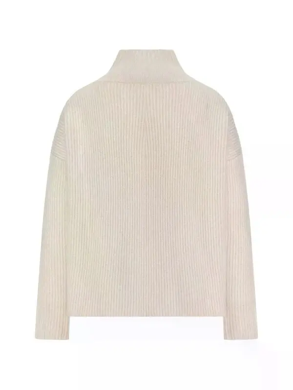 Max Mara Ribbed-knit High-neck Sweater