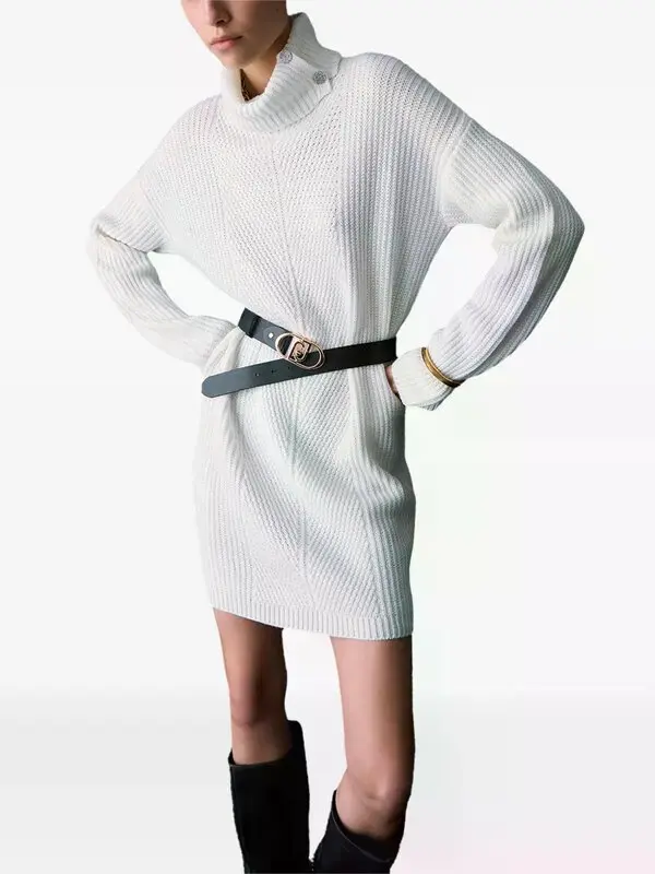Liu Jo Knit Dress With Jewel Buttons