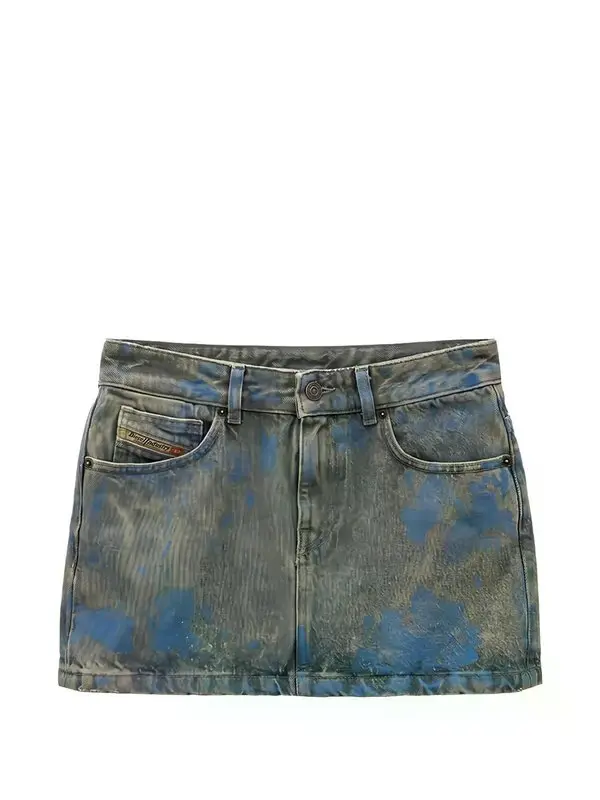 DIESEL® Acid-wash Denim Mini Skirt - Grey