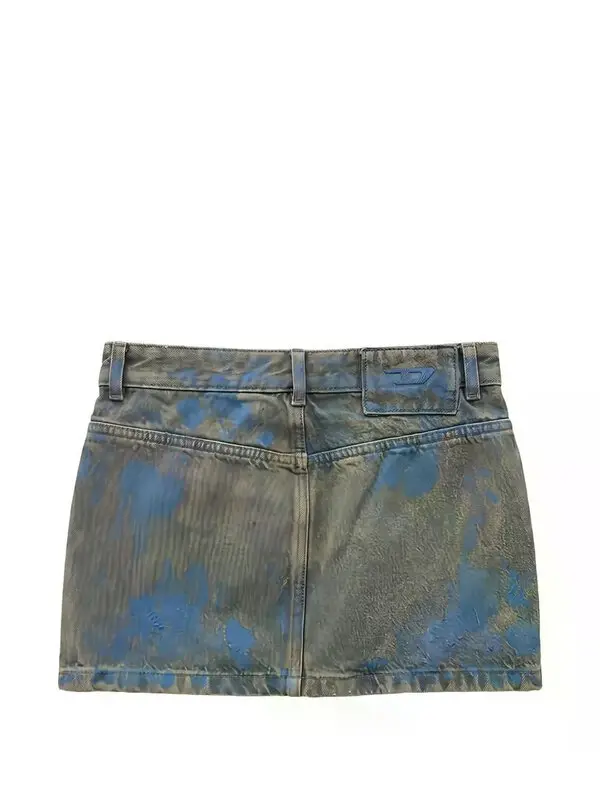 DIESEL® Acid-wash Denim Mini Skirt