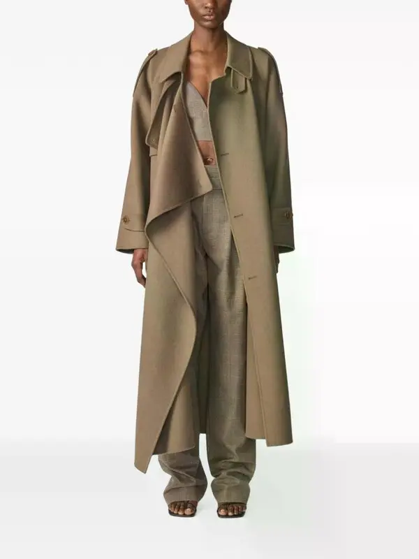 Monse Draped Double-faced Trench Coat