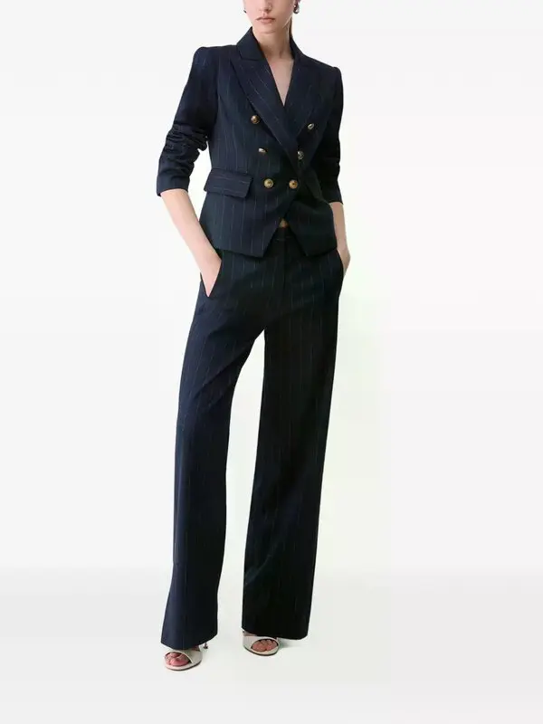 Liu Jo Pinstripe Straight Pants - Blue