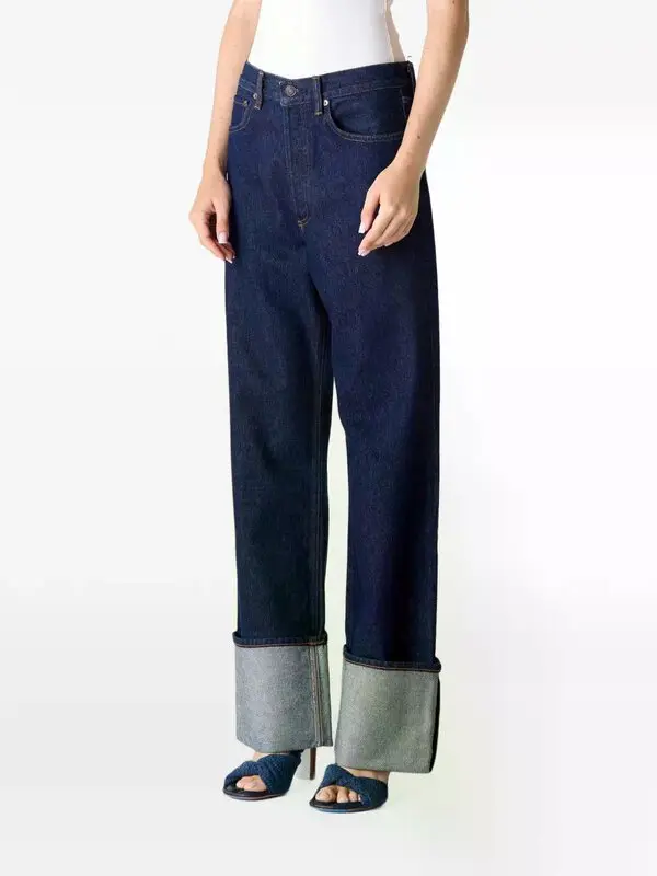 AGOLDE Big Cuff Straight-leg Jeans - Blue