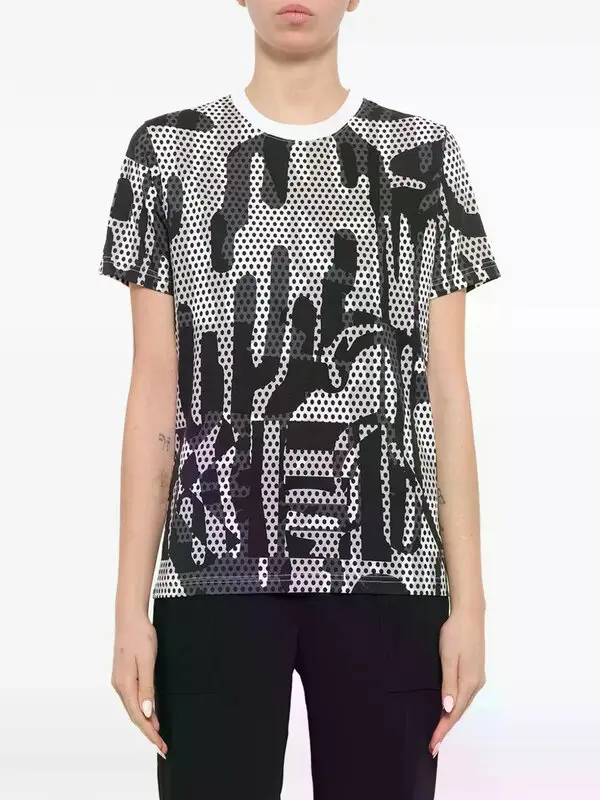 Kenzo Logo Print Polka Dot T-shirt