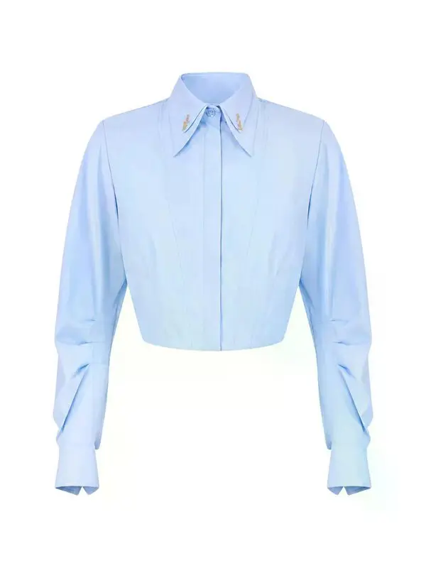 Elisabetta Franchi Logo-plaque Shirt - Blue