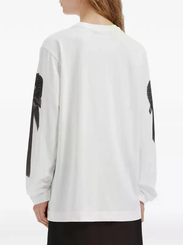 Simone Rocha Rosette-embellished Long-sleeve T-shirt