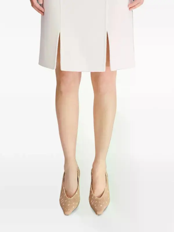 Loulou De Saison Judy Double Slit Wool Midi Skirt