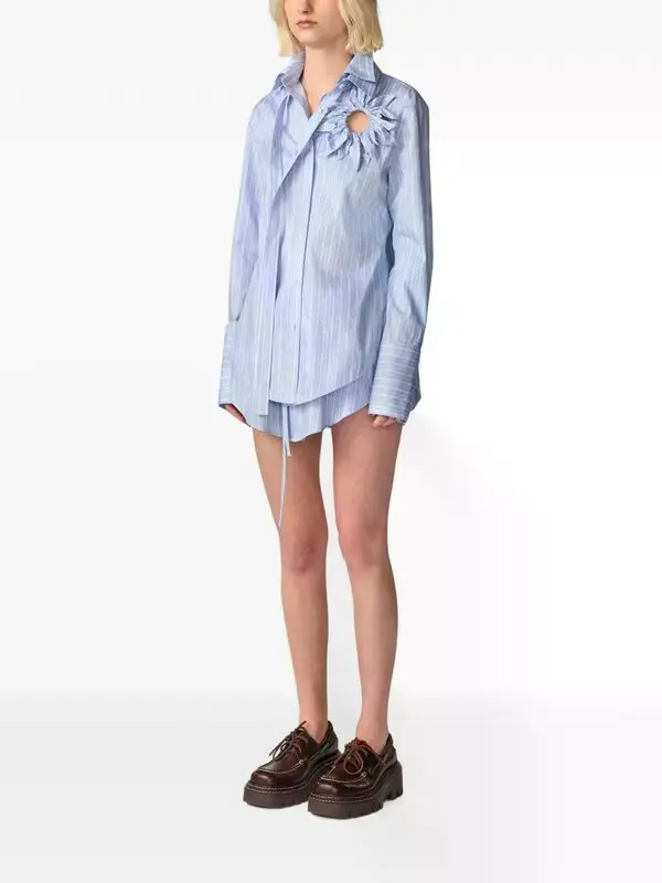 Monse Striped Sunflower Detail Blouse