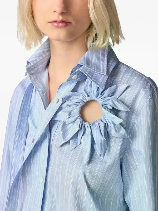 Monse Striped Sunflower Detail Blouse