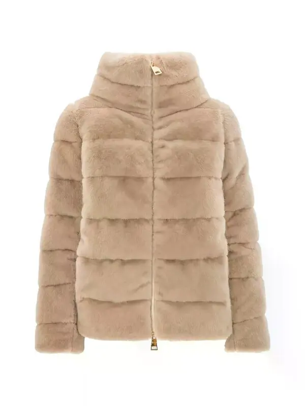 Herno Quilted Faux-fur Jacket - Neutrals