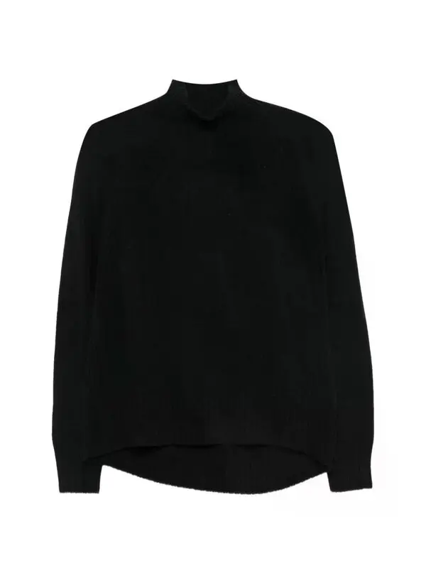 DONDUP High-neck Rib-trimmed Sweater - Black