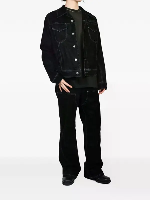 Amiri Logo-patch Denim Jacket - Black