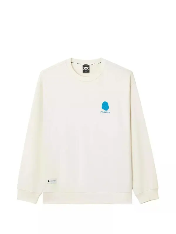 FINGERCROXX Cotton Crewneck Sweatshirt With Logo Patch