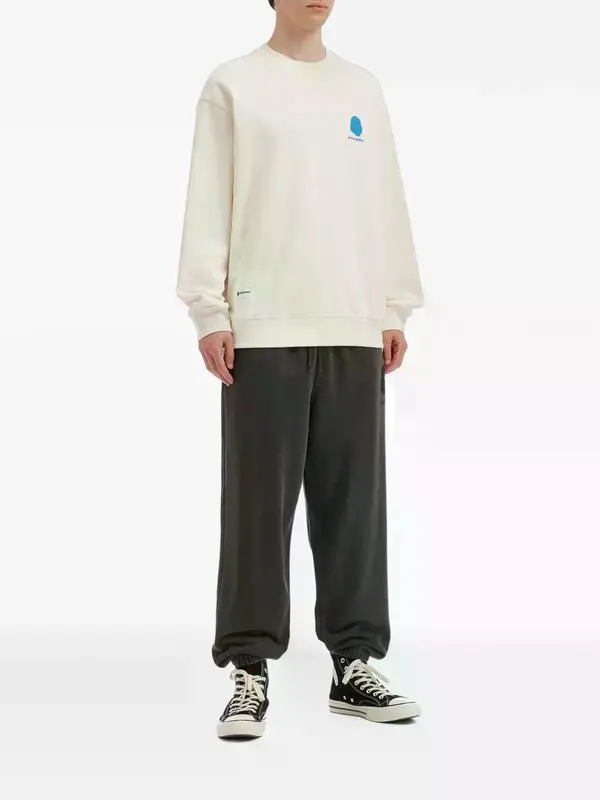FINGERCROXX Cotton Crewneck Sweatshirt With Logo Patch