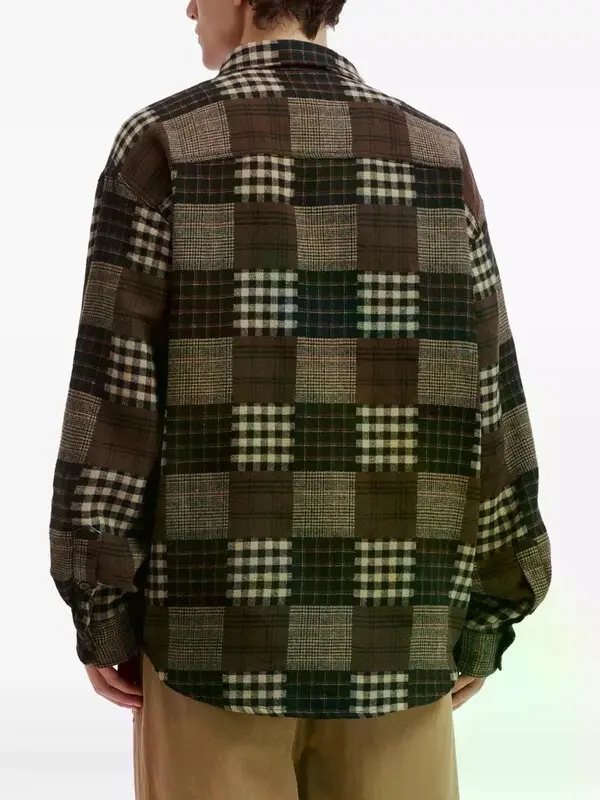 FINGERCROXX Patchwork-effect Checked Shirt