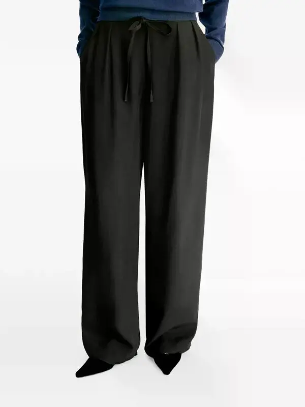 Loulou De Saison Ellon Straight-leg Drawstring Trousers