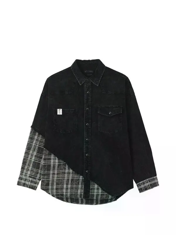 FIVE CM Patchwork Shirt - Black
