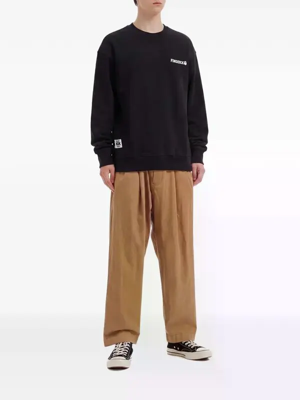 FINGERCROXX Logo Print Cotton Sweatshirt