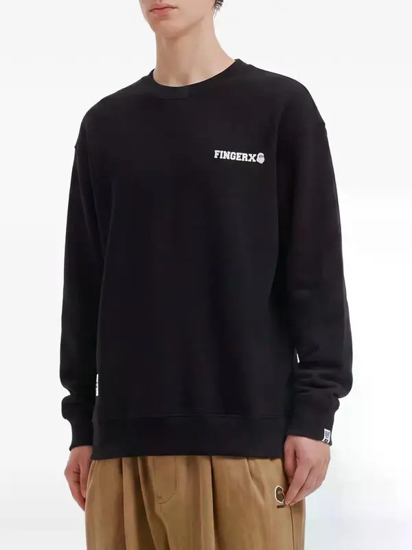 FINGERCROXX Logo Print Cotton Sweatshirt